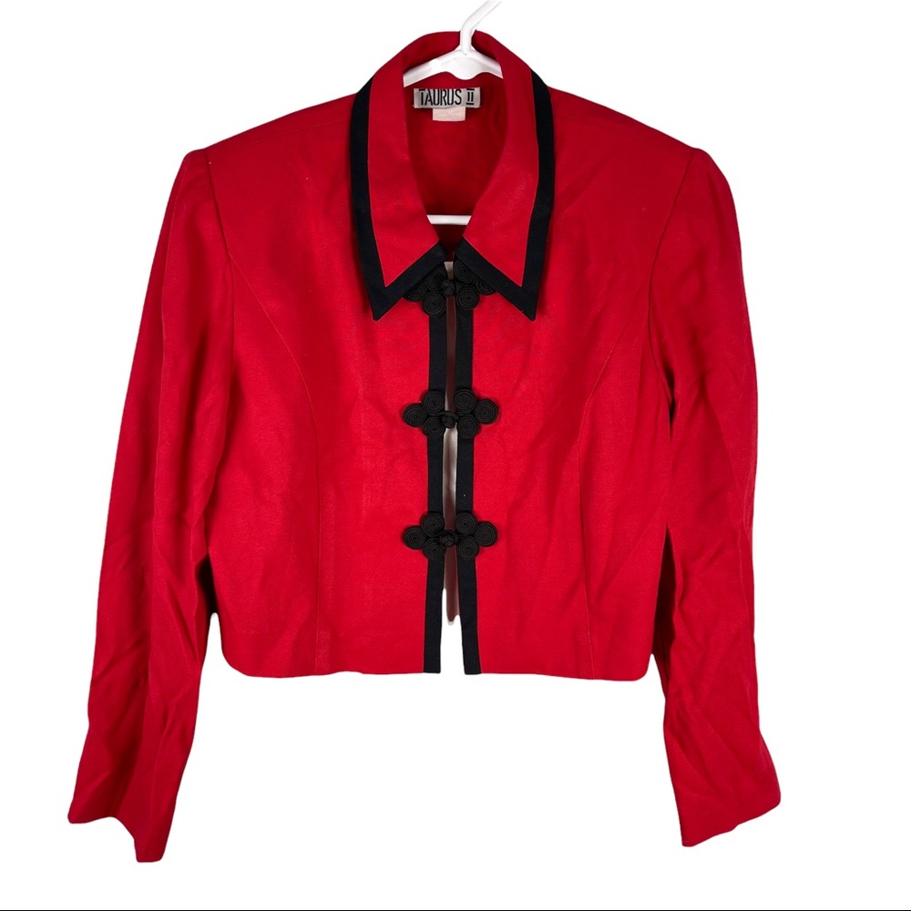 Vintage Taurus 1980s Metador Military Crop Blazer Jac… - Gem